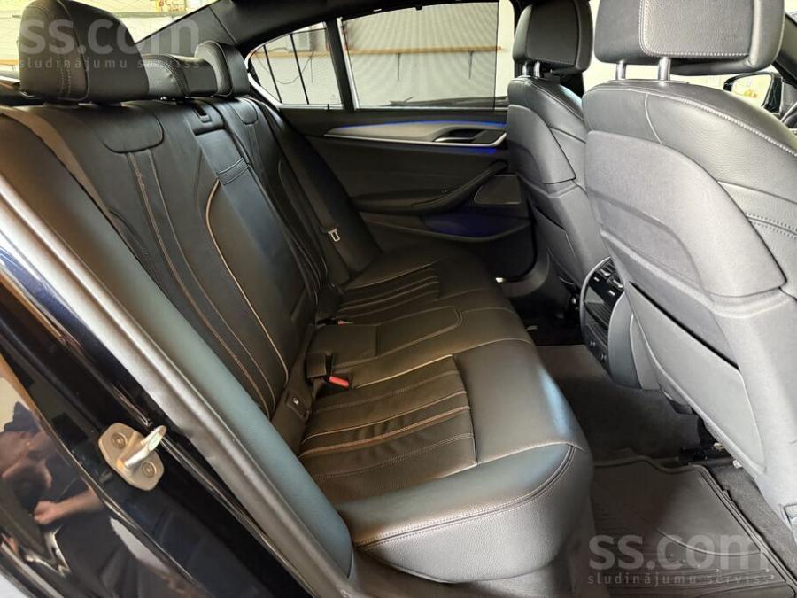 Black BMW 530 2018 in Tukums, with an engine capacity of 2.00 L and mileage of 200 thousand km for 22499 €, photo 10 on AUTOMOTO.COM.LV