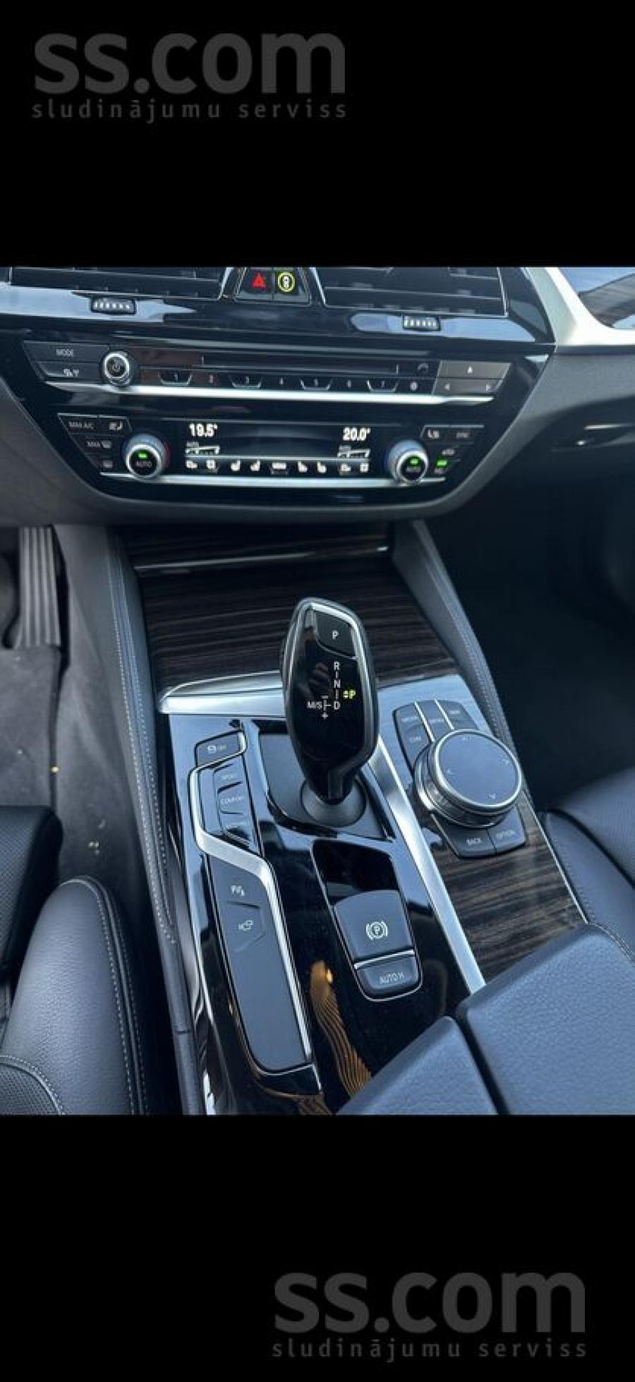 Black BMW 530 2019 in Jurmala, with an engine capacity of 3.00 L and mileage of 80 thousand km for 32500 €, photo 6 on AUTOMOTO.COM.LV