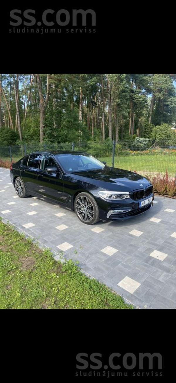 Black BMW 530 2019 in Jurmala, with an engine capacity of 3.00 L and mileage of 91 thousand km for 25500 €, photo 1 on AUTOMOTO.COM.LV