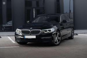 Black BMW 530 2019 in Vilnius, with an engine capacity of 2.00 L and mileage of 156 thousand km for 21785 €, photo 4 on AUTOMOTO.COM.LV