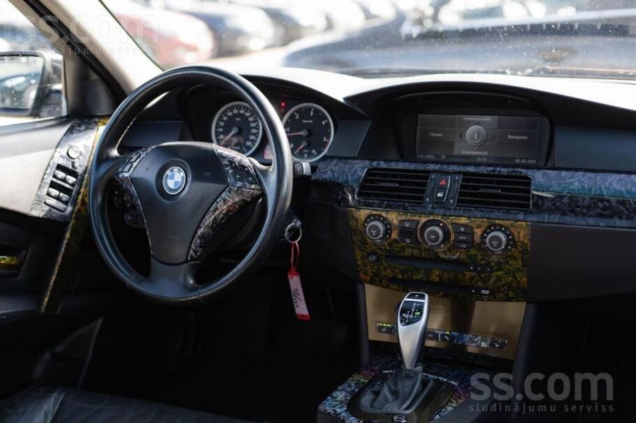 Black BMW 530 2005 in Riga, with an engine capacity of 3.00 L and mileage of 520 thousand km for 4490 €, photo 27 on AUTOMOTO.COM.LV