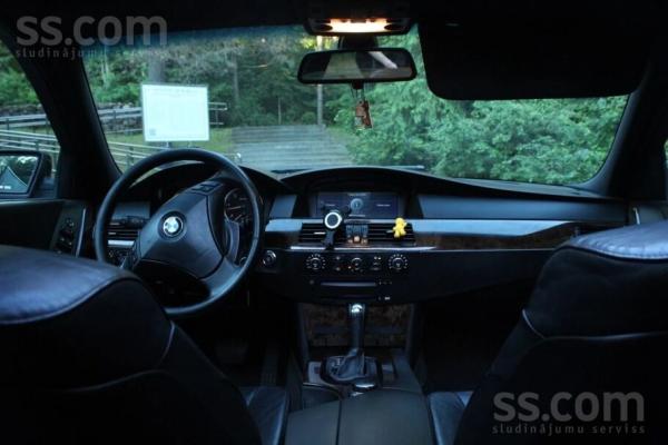 Black BMW 530 2005 in Rezekne, with an engine capacity of 3.00 L and mileage of 348 thousand km for 3500 €, photo 8 on AUTOMOTO.COM.LV