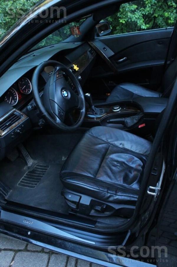 Black BMW 530 2005 in Rezekne, with an engine capacity of 3.00 L and mileage of 348 thousand km for 3500 €, photo 9 on AUTOMOTO.COM.LV