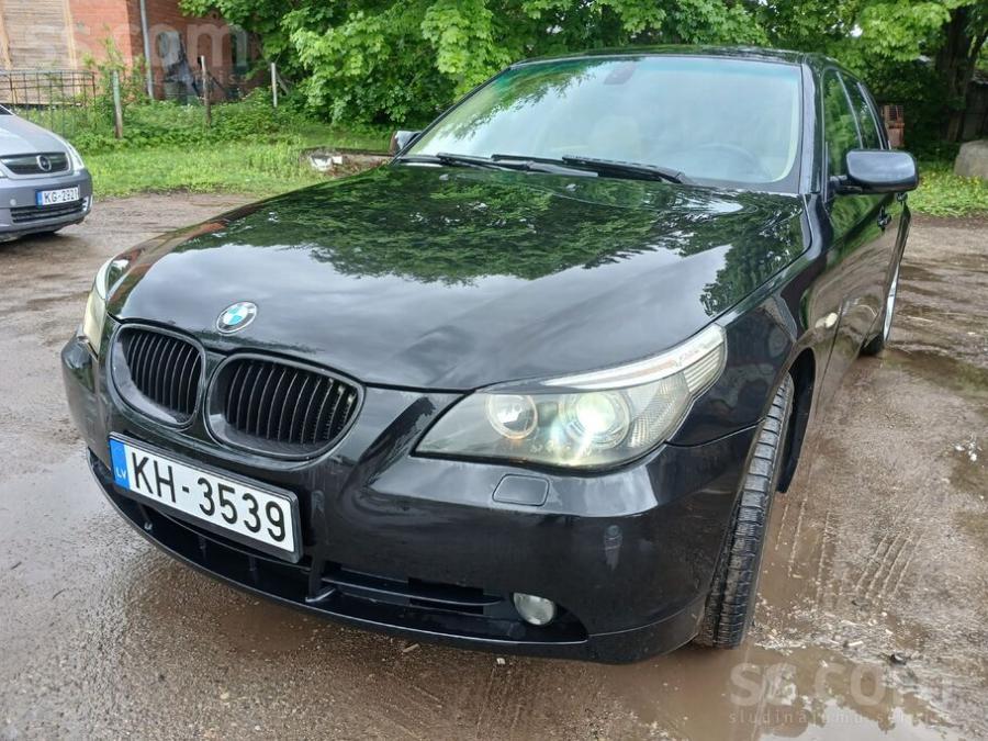 Black BMW 530 2005 in Bauska, with an engine capacity of 3.00 L and mileage of 287 thousand km for 1950 €, photo 1 on AUTOMOTO.COM.LV