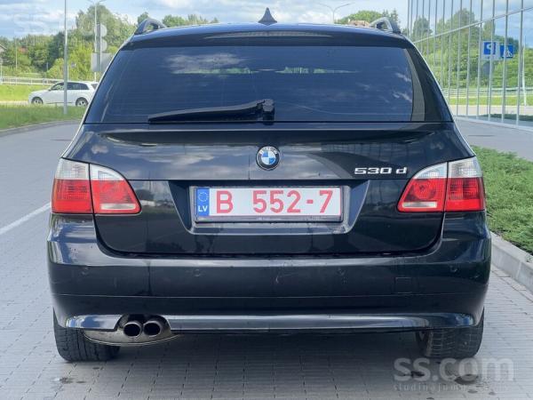 Black BMW 530 2005 in Rezekne, with an engine capacity of 3.00 L and mileage of 348 thousand km for 3990 €, photo 6 on AUTOMOTO.COM.LV