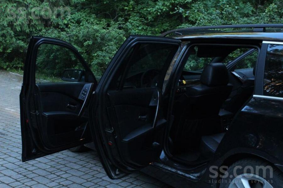 Black BMW 530 2005 in Rezekne, with an engine capacity of 3.00 L and mileage of 348 thousand km for 3500 €, photo 8 on AUTOMOTO.COM.LV