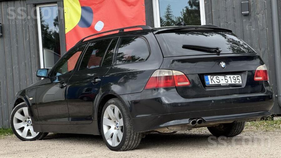 Black BMW 530 2005 in Riga, with an engine capacity of 3.00 L and mileage of 388 thousand km for 1990 €, photo 5 on AUTOMOTO.COM.LV