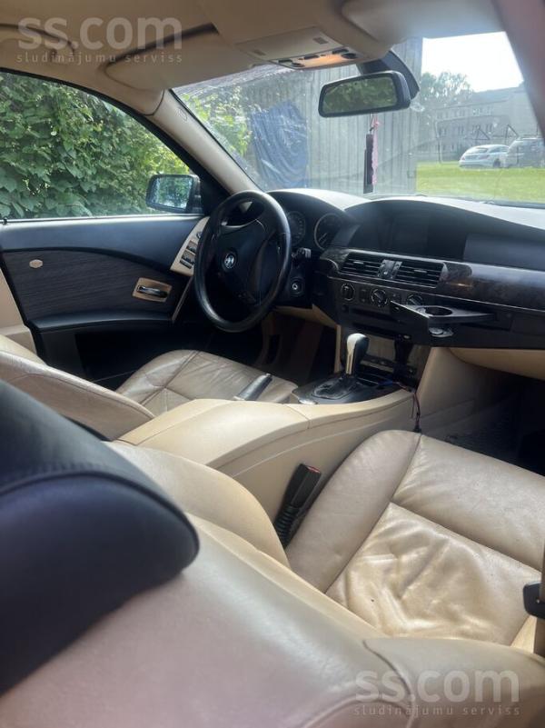 Black BMW 530 2005 in Tukums, with an engine capacity of 3.00 L and mileage of 430 thousand km for 2400 €, photo 6 on AUTOMOTO.COM.LV