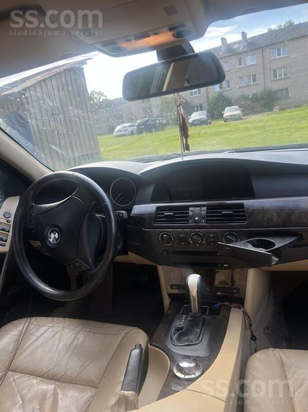 Black BMW 530 2005 in Tukums, with an engine capacity of 3.00 L and mileage of 430 thousand km for 2400 €, photo 8 on AUTOMOTO.COM.LV