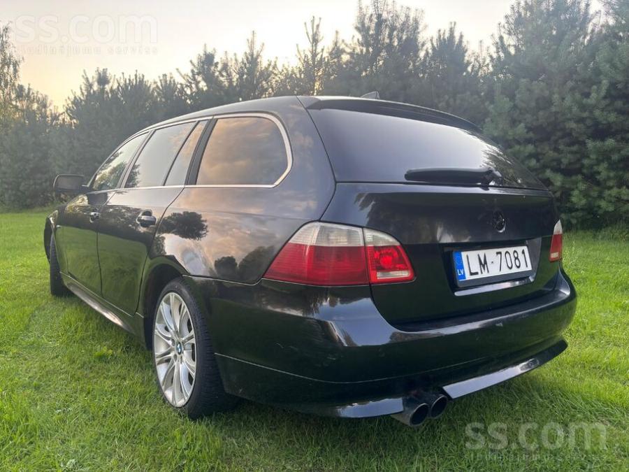 Black BMW 530 2006 in Aizkraukle, with an engine capacity of 3.00 L and mileage of 423 thousand km for 2700 €, photo 3 on AUTOMOTO.COM.LV