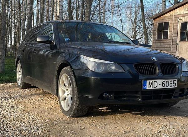 Black BMW 530 2006 in Tukums, with an engine capacity of 3.00 L and mileage of 322 thousand km for 4200 €, photo 1 on AUTOMOTO.COM.LV