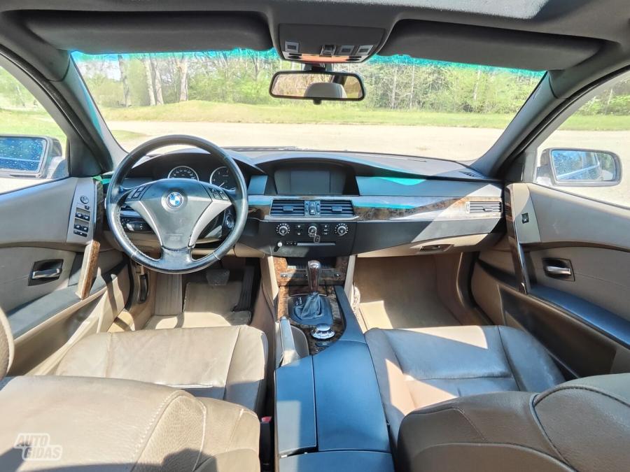 Black BMW 530 2006 in Vilnius, with an engine capacity of 3.00 L and mileage of 405 thousand km for 1799 €, photo 6 on AUTOMOTO.COM.LV