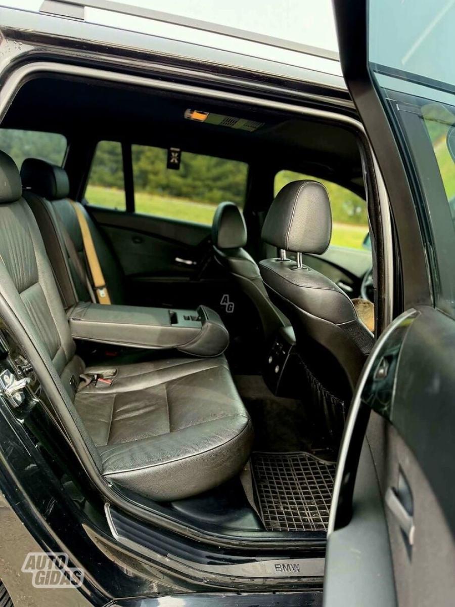 Black BMW 530 2006 in Kaunas, with an engine capacity of 2.50 L and mileage of 400 thousand km for 2750 €, photo 15 on AUTOMOTO.COM.LV