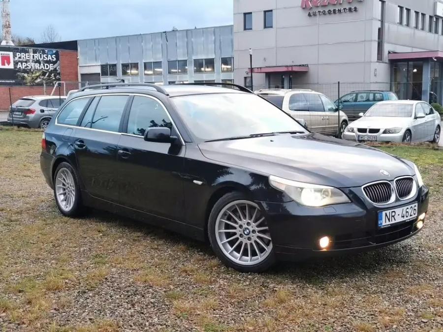 Black BMW 530 2006 in Kuldiga, with an engine capacity of 3.00 L and mileage of 349 thousand km for 4690 €, photo 4 on AUTOMOTO.COM.LV