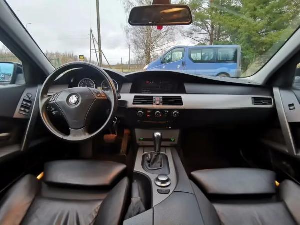 Black BMW 530 2006 in Kuldiga, with an engine capacity of 3.00 L and mileage of 349 thousand km for 4690 €, photo 5 on AUTOMOTO.COM.LV
