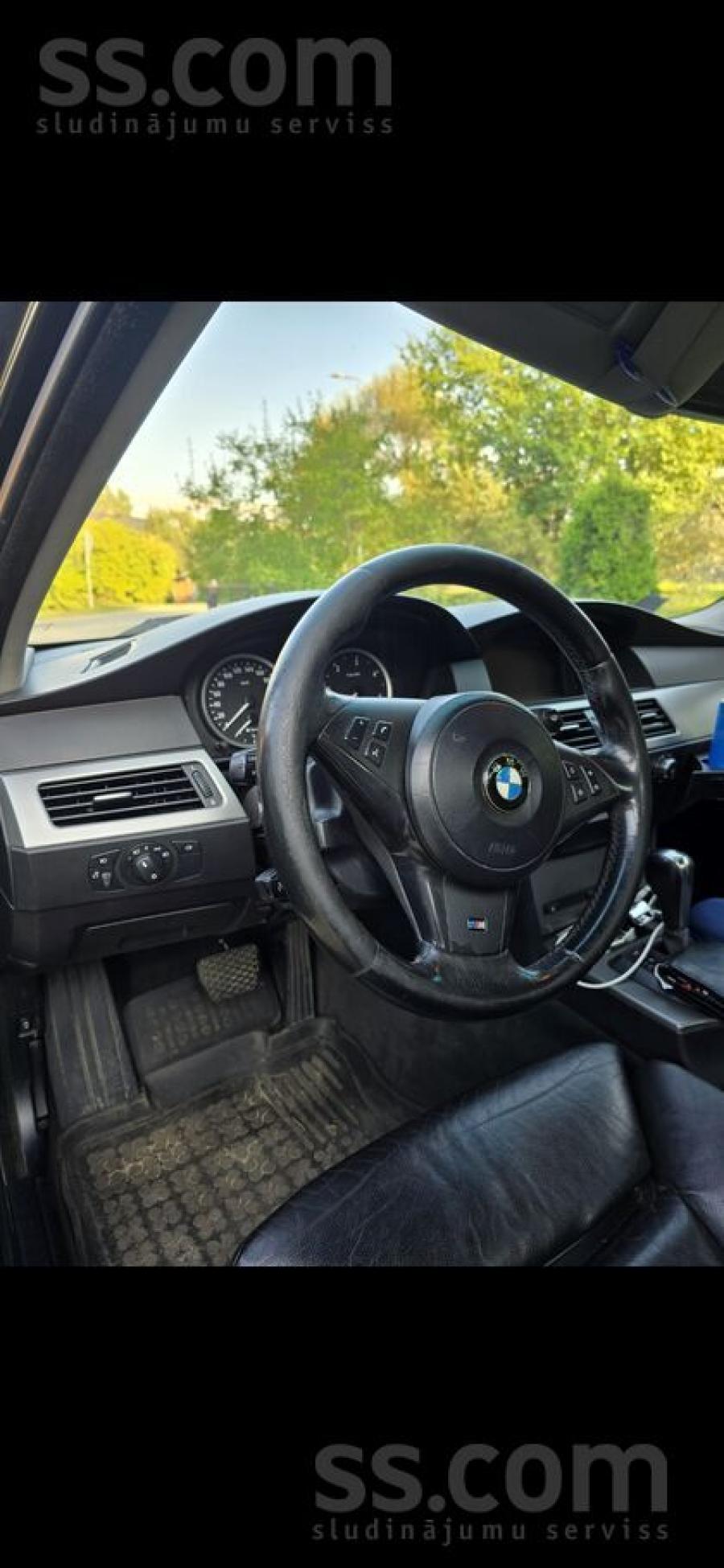 Black BMW 530 2006 in Cesis, with an engine capacity of 3.00 L and mileage of 400 thousand km for 4399 €, photo 17 on AUTOMOTO.COM.LV