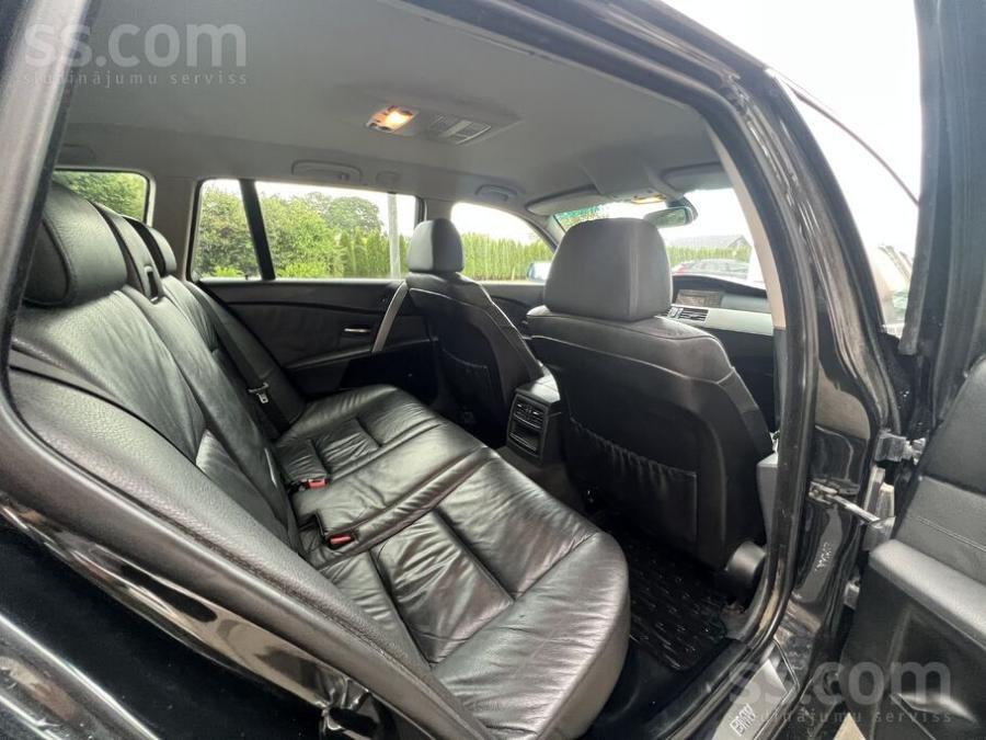 Black BMW 530 2006 in Riga, with an engine capacity of 3.00 L and mileage of 400 thousand km for 2570 €, photo 8 on AUTOMOTO.COM.LV