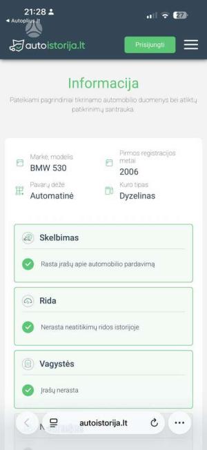 Черный БМВ 530 2006 в Каунас, объемом двигателя 2.99 л и пробегом 361 тыс. км за 4450 €, фото 28 на AUTOMOTO.COM.LV