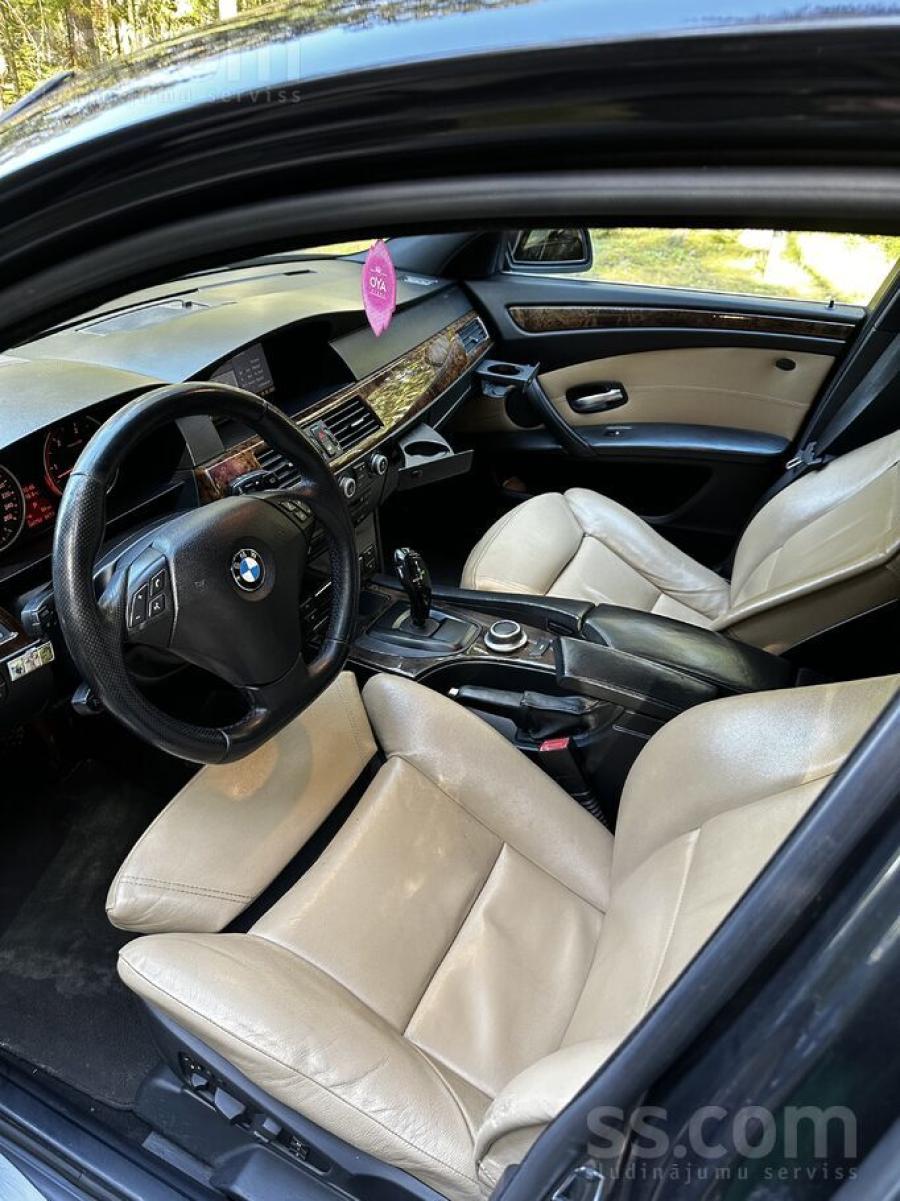 Black BMW 530 2007 in Daugavpils, with an engine capacity of 3.00 L and mileage of 346 thousand km for 4900 €, photo 6 on AUTOMOTO.COM.LV