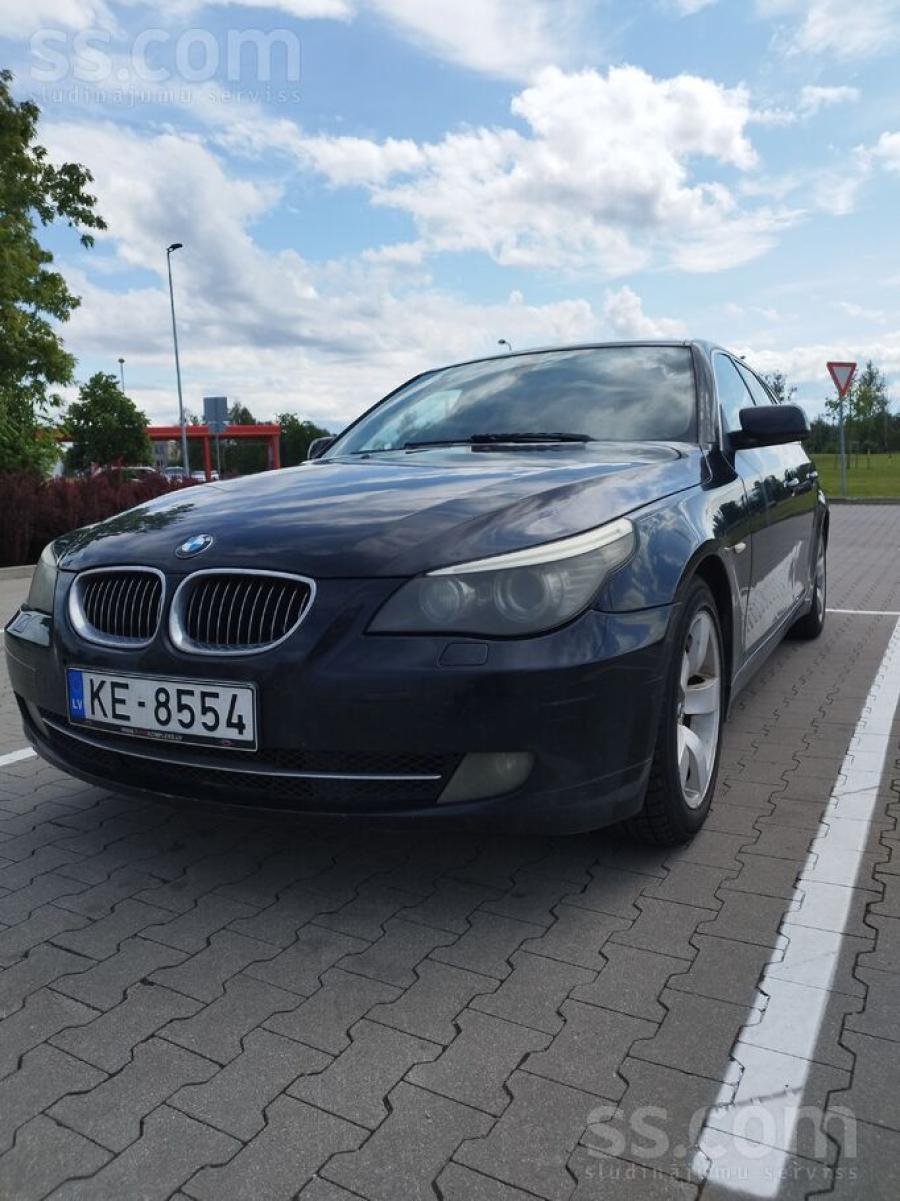 Black BMW 530 2007 in Riga, with an engine capacity of 3.00 L and mileage of 360 thousand km for 4400 €, photo 1 on AUTOMOTO.COM.LV
