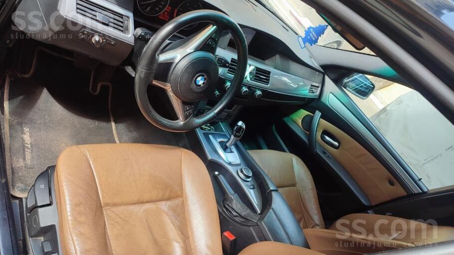 Melns BMW 530 2007 Bauska, ar dzinēja tilpumu 3.00 L un nobraukumu 34 tūkst. km par 3500 €, foto 8 vietnē AUTOMOTO.COM.LV