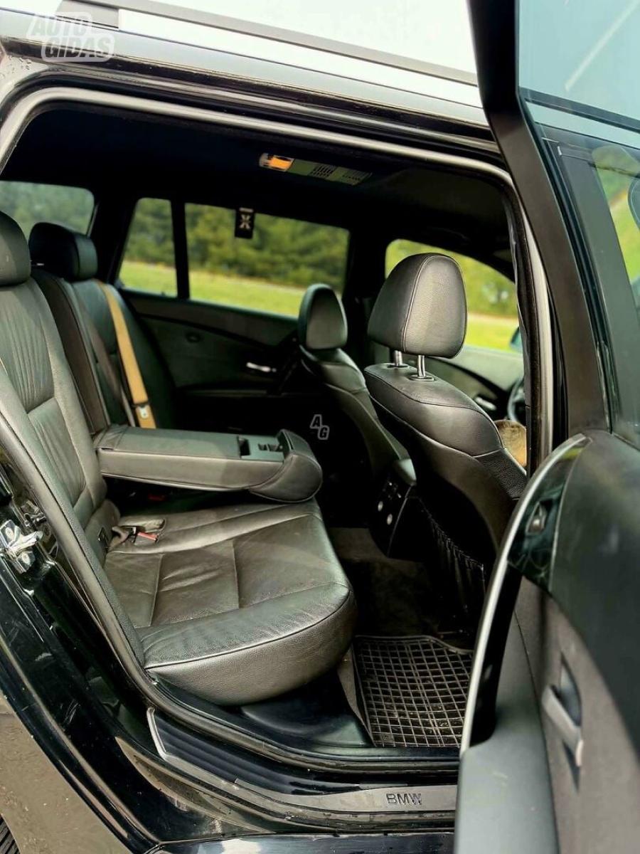 Melns BMW 530 2007 Kauņa, ar dzinēja tilpumu 3.00 L un nobraukumu 400 tūkst. km par 2750 €, foto 15 vietnē AUTOMOTO.COM.LV