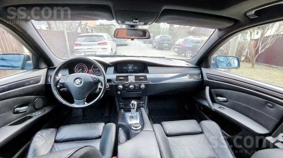 Black BMW 530 2007 in Riga, with an engine capacity of 3.00 L and mileage of 474 thousand km for 2950 €, photo 12 on AUTOMOTO.COM.LV