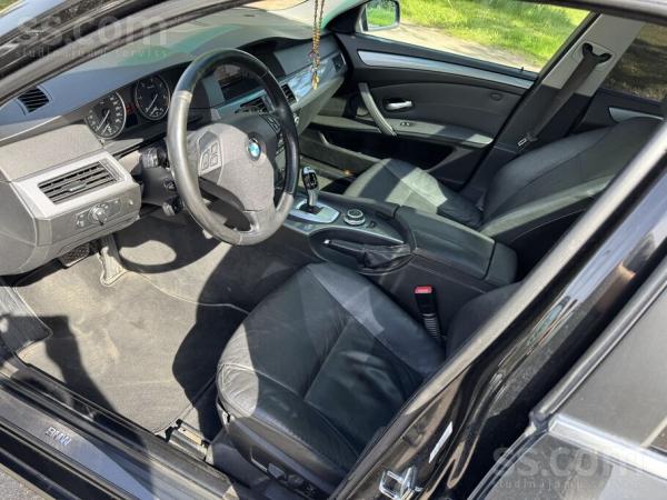 Black BMW 530 2007 in Riga, with an engine capacity of 3.00 L and mileage of 356 thousand km for 4700 €, photo 6 on AUTOMOTO.COM.LV