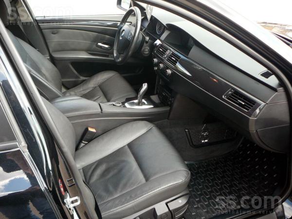 Black BMW 530 2007 in Cesis, with an engine capacity of 3.00 L and mileage of 0 thousand km for 4990 €, photo 9 on AUTOMOTO.COM.LV