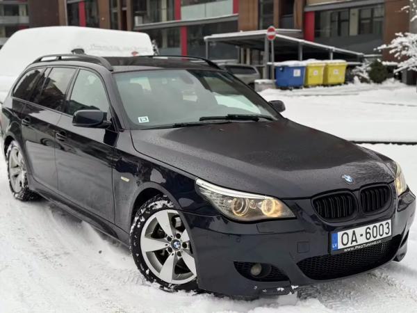 Black BMW 530 2007 in Riga, with an engine capacity of 3.00 L and mileage of 375 thousand km for 4990 €, photo 1 on AUTOMOTO.COM.LV