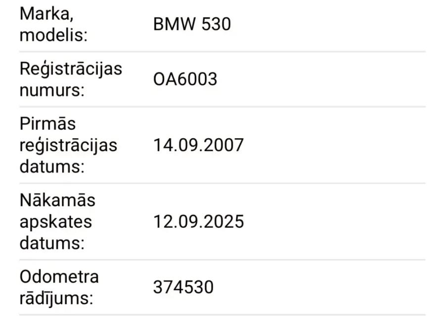 Melns BMW 530 2007 Rīga, ar dzinēja tilpumu 3.00 L un nobraukumu 375 tūkst. km par 4990 €, foto 33 vietnē AUTOMOTO.COM.LV