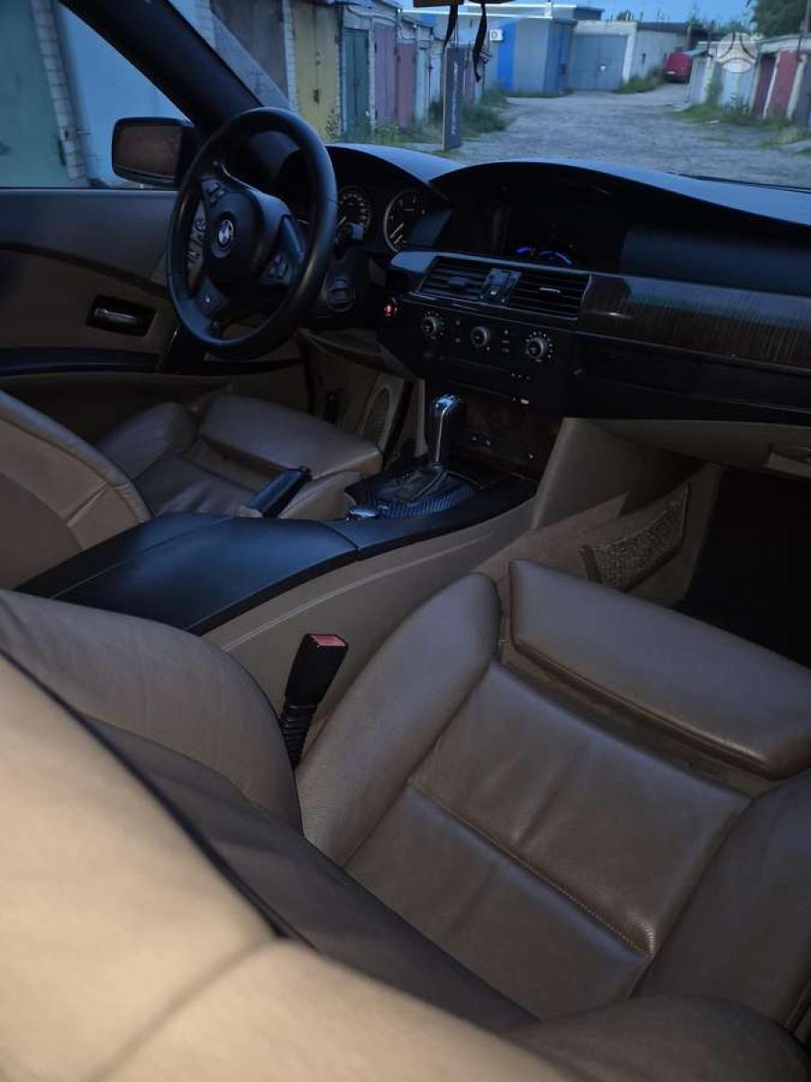 Black BMW 530 2007 in Jonava, with an engine capacity of 2.99 L and mileage of 366 thousand km for 4000 €, photo 13 on AUTOMOTO.COM.LV