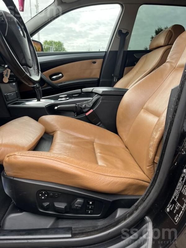 Black BMW 530 2007 in Aizkraukle, with an engine capacity of 3.00 L and mileage of 457 thousand km for 4200 €, photo 7 on AUTOMOTO.COM.LV