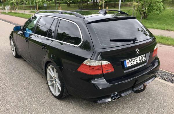 Melns BMW 530 2007 Viļņa, ar dzinēja tilpumu 2.99 L un nobraukumu 418 tūkst. km par 4750 €, foto 4 vietnē AUTOMOTO.COM.LV