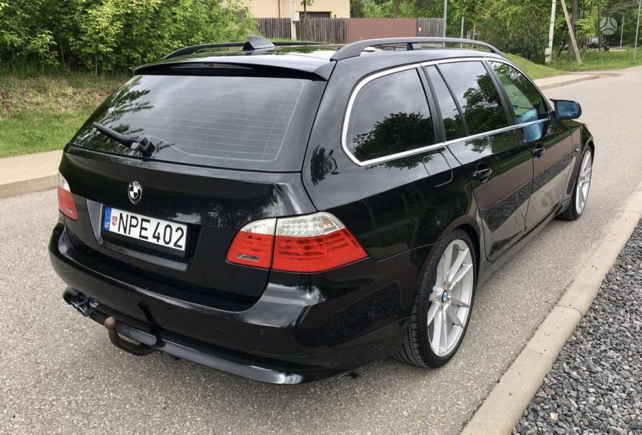 Black BMW 530 2007 in Vilnius, with an engine capacity of 2.99 L and mileage of 418 thousand km for 4750 €, photo 6 on AUTOMOTO.COM.LV