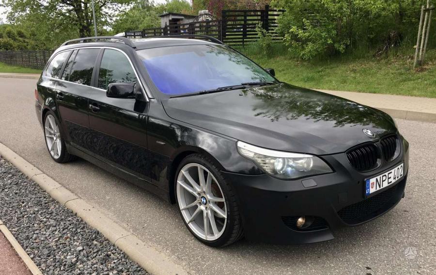 Black BMW 530 2007 in Vilnius, with an engine capacity of 2.99 L and mileage of 418 thousand km for 4750 €, photo 8 on AUTOMOTO.COM.LV