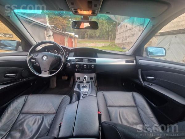 Black BMW 530 2008 in Liepaja, with an engine capacity of 3.00 L and mileage of 302 thousand km for 5900 €, photo 10 on AUTOMOTO.COM.LV