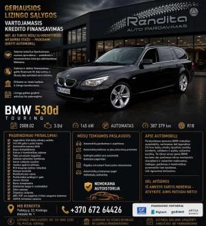 Melns BMW 530 2008 Kretinga, ar dzinēja tilpumu 2.50 L un nobraukumu 387 tūkst. km par 4999 €, foto 37 vietnē AUTOMOTO.COM.LV