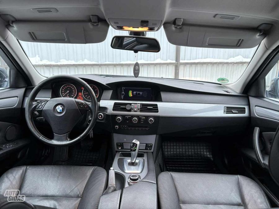 Black BMW 530 2009 in Kaunas, with an engine capacity of 3.00 L and mileage of 387 thousand km for 4450 €, photo 12 on AUTOMOTO.COM.LV
