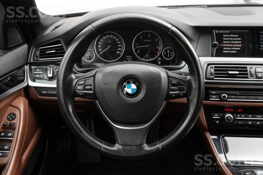 Black BMW 530 2010 in Riga, with an engine capacity of 3.00 L and mileage of 0 thousand km for 8995 €, photo 19 on AUTOMOTO.COM.LV