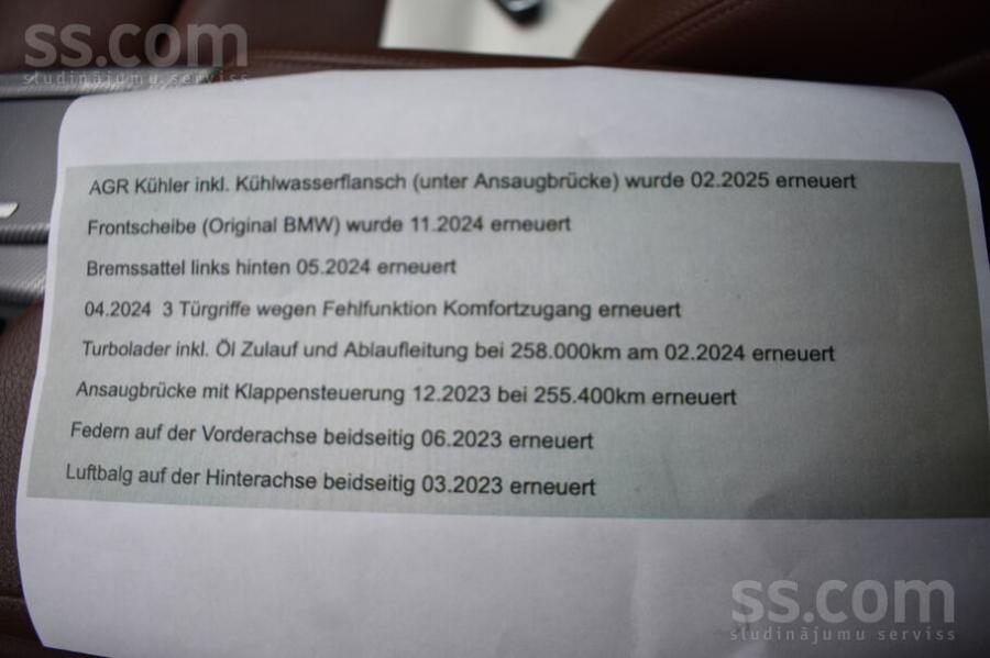 Black BMW 530 2012 in Talsi, with an engine capacity of 3.00 L and mileage of 293 thousand km for 11500 €, photo 27 on AUTOMOTO.COM.LV