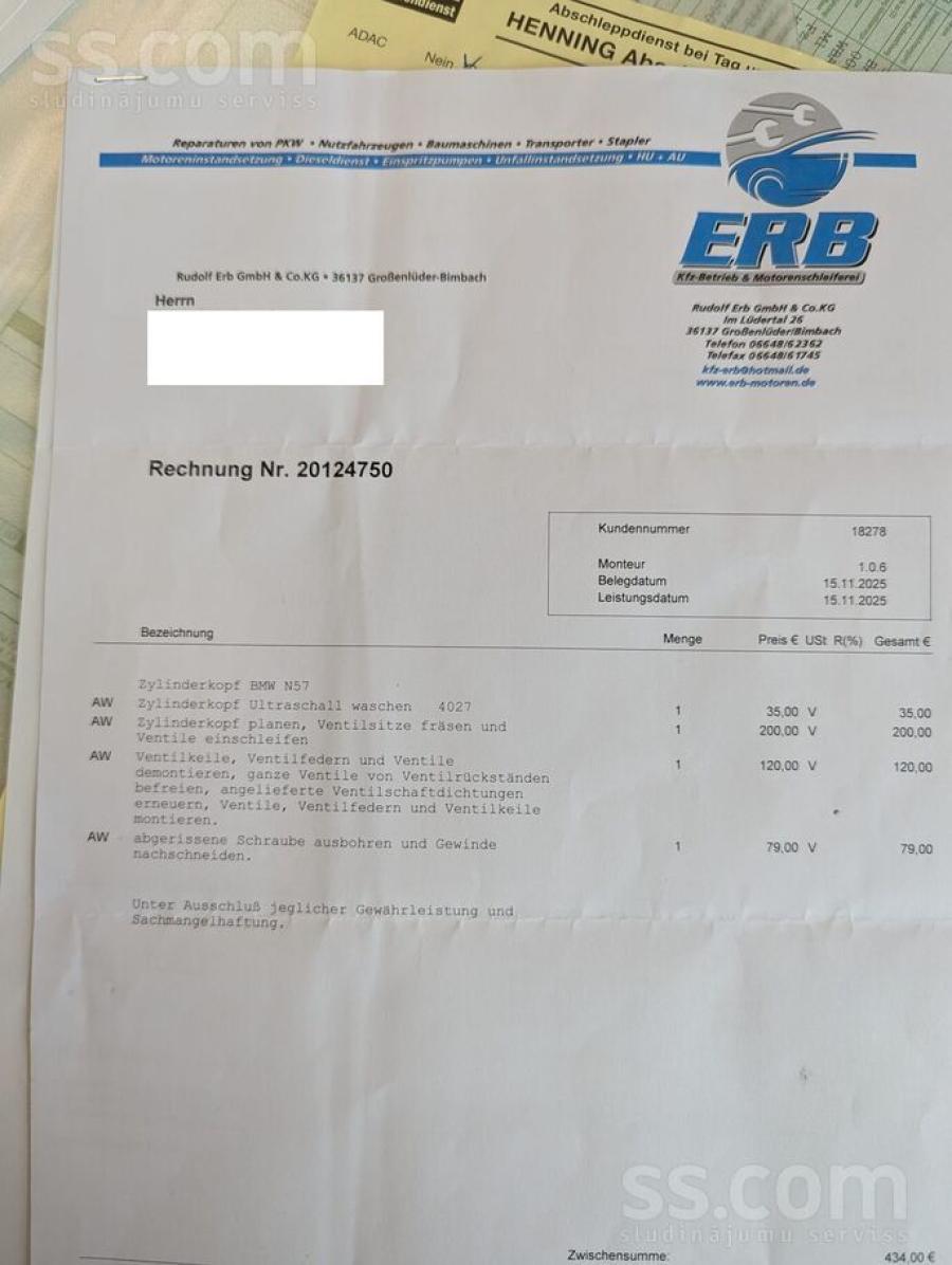 Black BMW 530 2012 in Riga, with an engine capacity of 3.00 L and mileage of 405 thousand km for 6000 €, photo 19 on AUTOMOTO.COM.LV