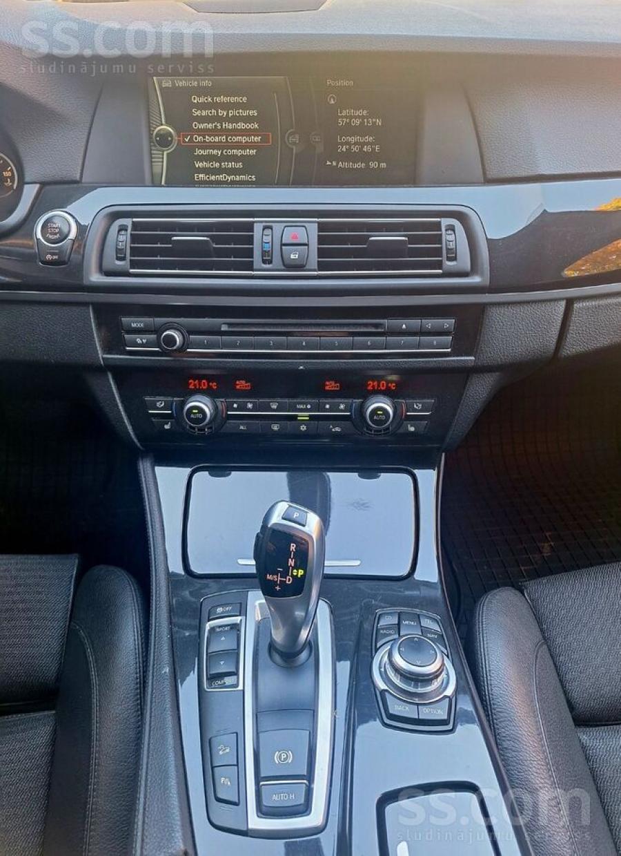 Melns BMW 530 2012 Rīga, ar dzinēja tilpumu 3.00 L un nobraukumu 0 tūkst. km par 7790 €, foto 18 vietnē AUTOMOTO.COM.LV