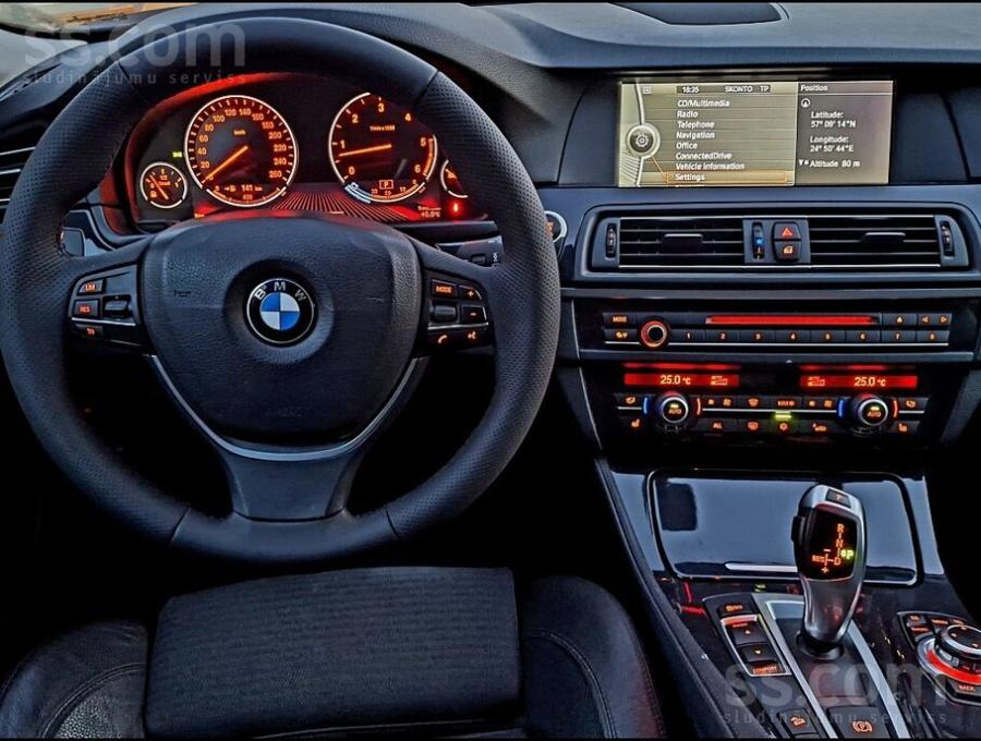 Melns BMW 530 2012 Rīga, ar dzinēja tilpumu 3.00 L un nobraukumu 0 tūkst. km par 7790 €, foto 19 vietnē AUTOMOTO.COM.LV