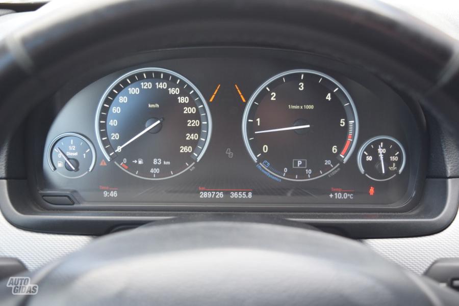 Black BMW 530 2012 in Vilnius, with an engine capacity of 3.00 L and mileage of 290 thousand km for 10900 €, photo 20 on AUTOMOTO.COM.LV