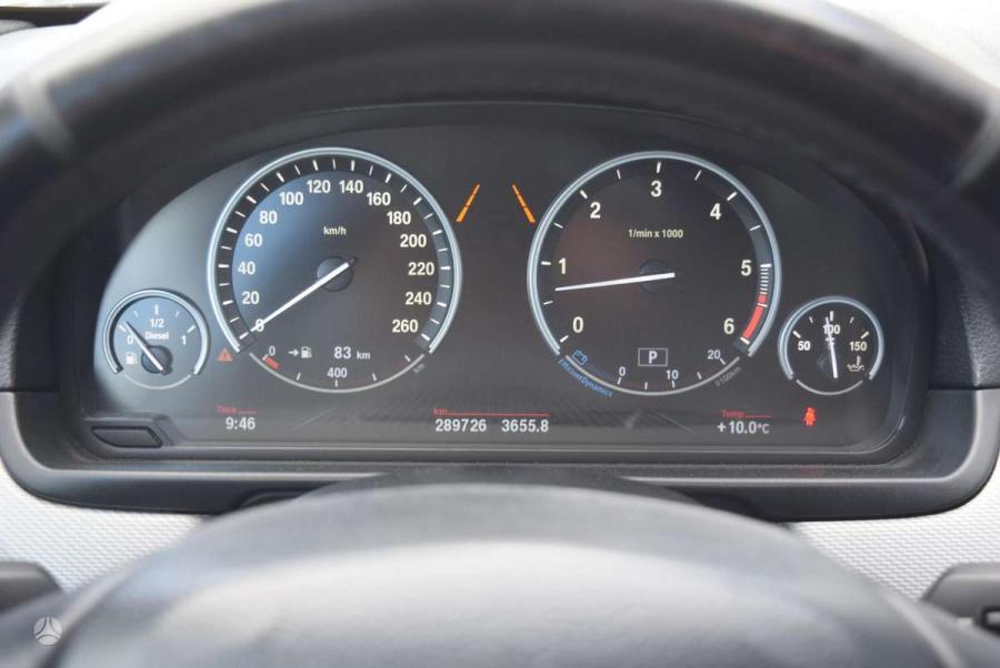 Black BMW 530 2012 in Vilnius, with an engine capacity of 2.99 L and mileage of 290 thousand km for 9950 €, photo 20 on AUTOMOTO.COM.LV