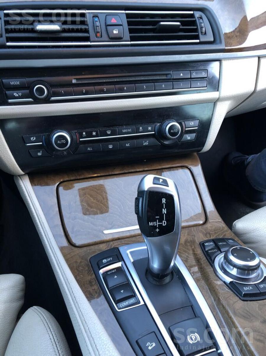 Melns BMW 530 2013 Rīga, ar dzinēja tilpumu 3.00 L un nobraukumu 347 tūkst. km par 9990 €, foto 14 vietnē AUTOMOTO.COM.LV