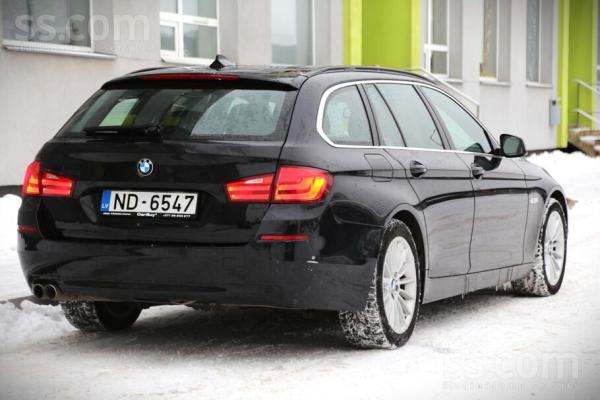 Black BMW 530 2013 in Riga, with an engine capacity of 3.00 L and mileage of 241 thousand km for 8995 €, photo 6 on AUTOMOTO.COM.LV