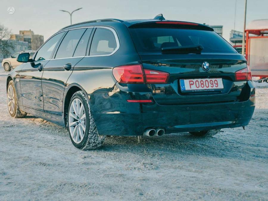 Black BMW 530 2013 in Vilnius, with an engine capacity of 2.99 L and mileage of 261 thousand km for 8250 €, photo 6 on AUTOMOTO.COM.LV