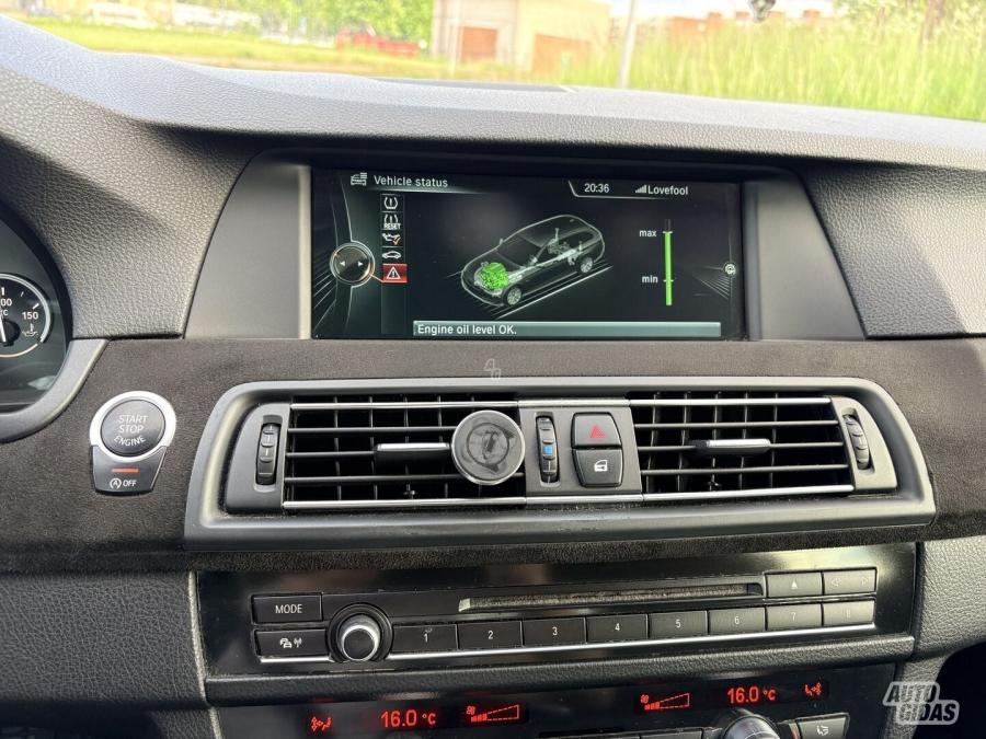 Black BMW 530 2013 in Klaipeda, with an engine capacity of 3.00 L and mileage of 371 thousand km for 8500 €, photo 26 on AUTOMOTO.COM.LV
